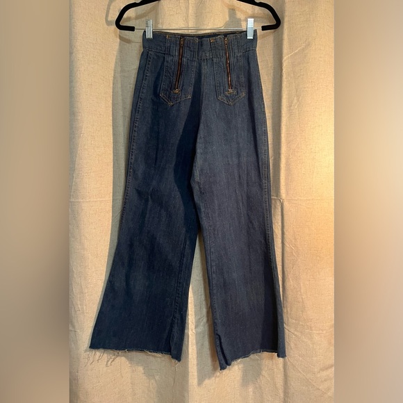 Vintage | Jeans | Vintage 7s Cropped Raw Hem Bell Bottoms | Poshmark